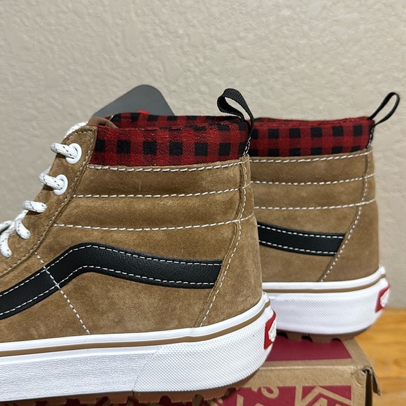 Vans | Shoes | Vans Sk8hi Mte Plaid Brown Black Made For The Elements ...